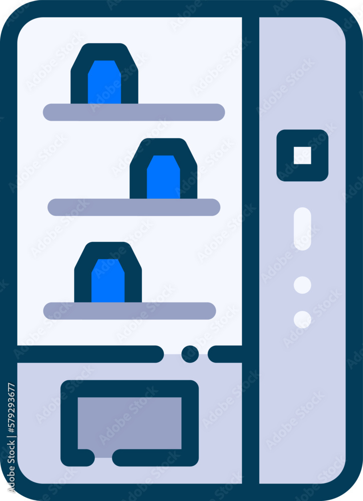 Vending Machine Icon Vector: An icon vector that represents a vending ...