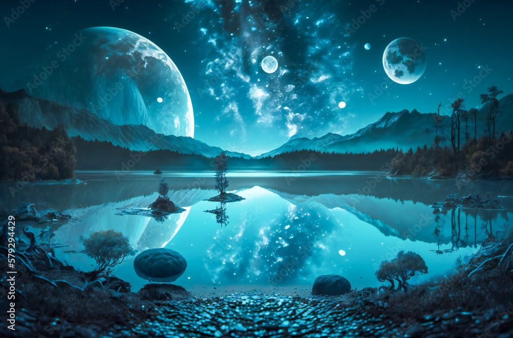 Moons Planets Landscapes 1920x1080 Background