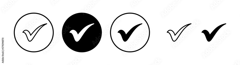 Check mark icon vector illustration. Tick mark sign and symbol Stock ...