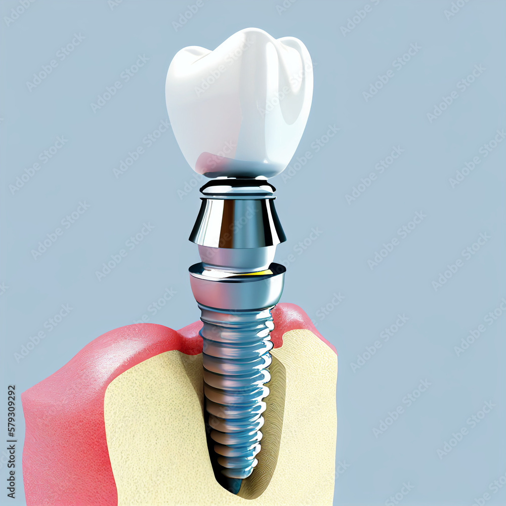 dental implant model showcases the intricacies of modern dentistry ...