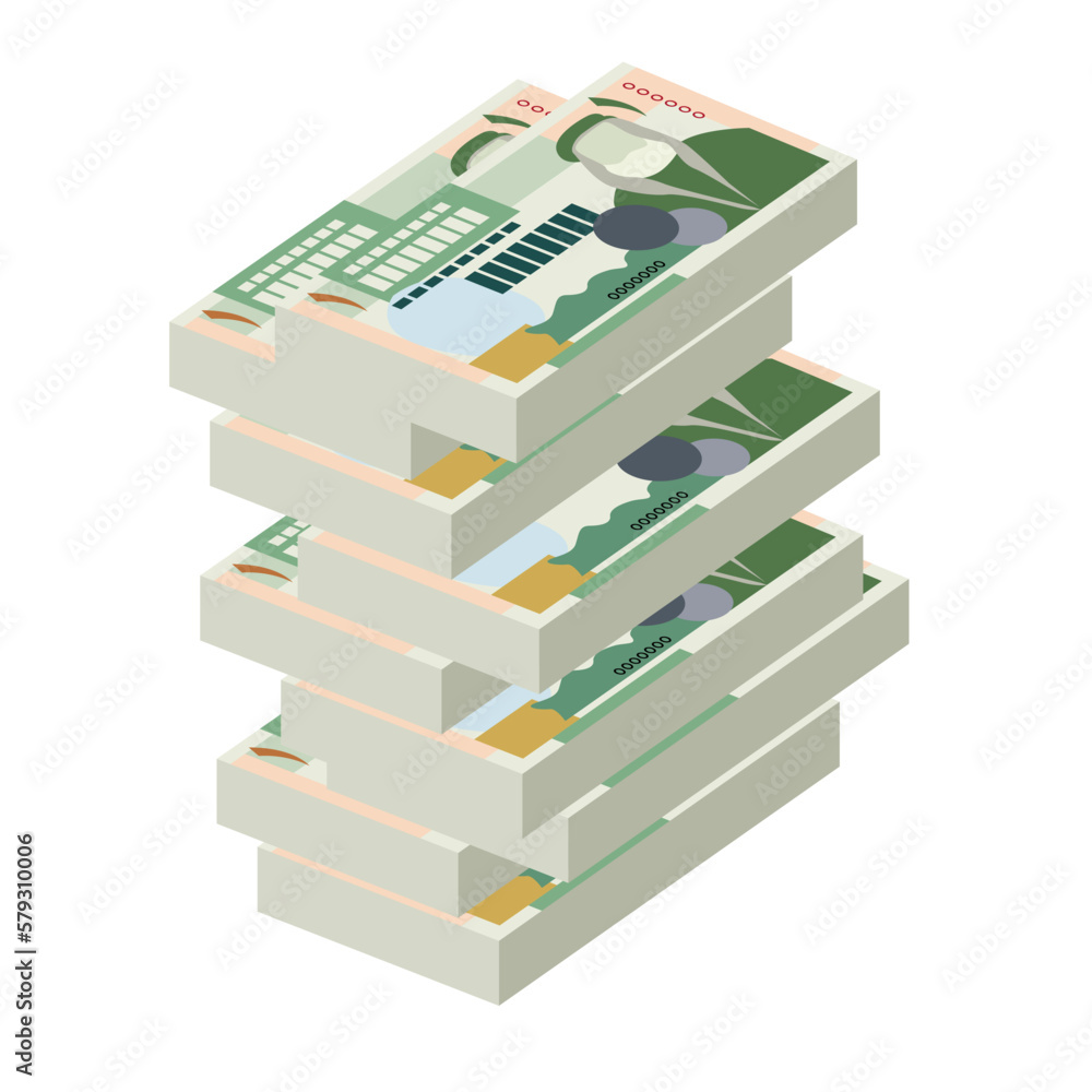 Jordanian Dinar Vector Illustration. Jordan, West Bank money set bundle ...