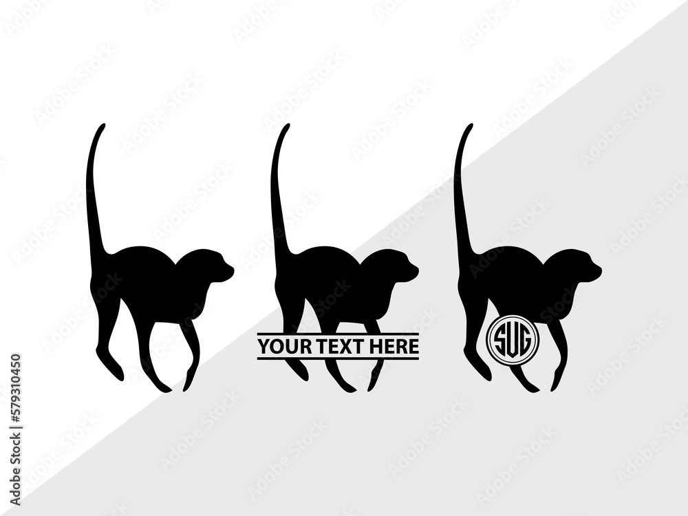 Meerkat Monogram Meerkat Silhouette Meerkat Svg Surikats Svg