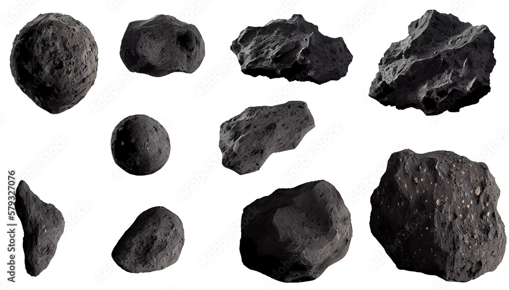 Space Rocks on transparent background png, Generative AI Stock ...
