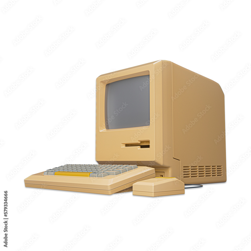 World's first Apple Macintosh computer. Old vintage desktop Macintosh ...