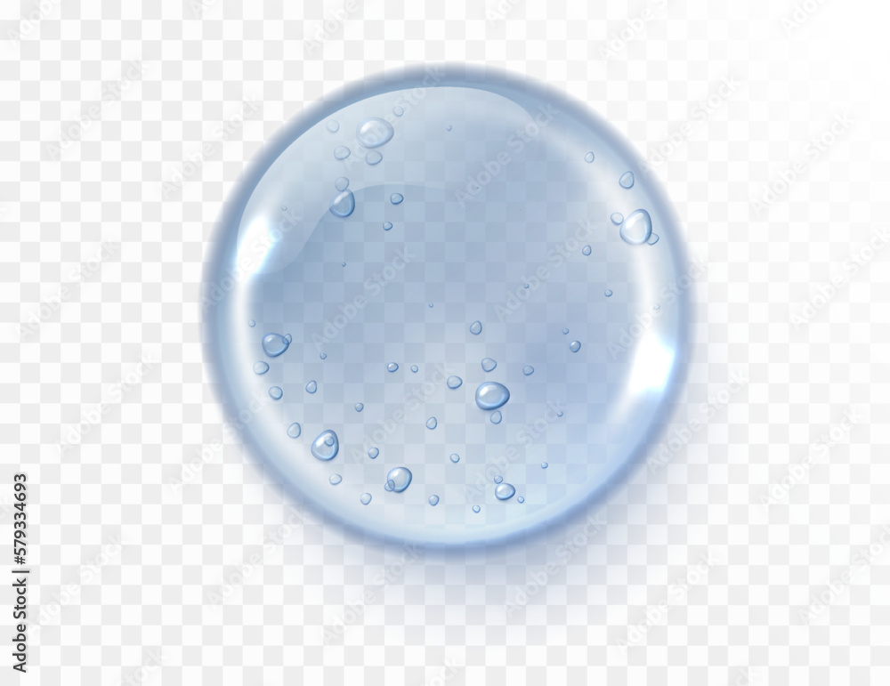 Glycerin gel texture isolated on transparent background. Blue serum ...