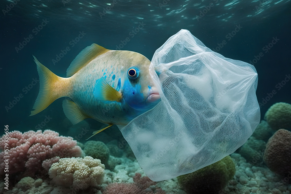 Pollution from plastics is a worry for the environment. Captive fish ...