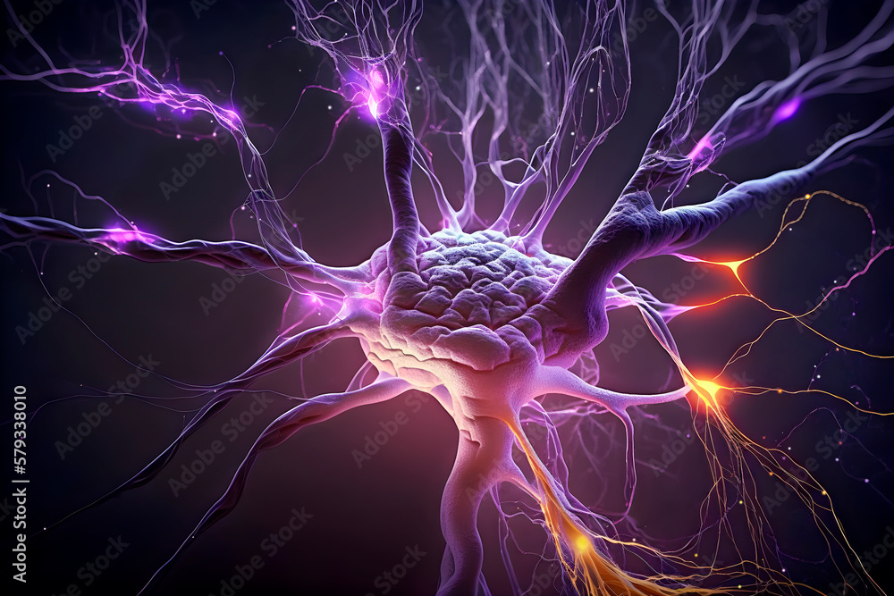 Red neuronal en el Cerebro humano que muestra la activación de neuronas ...