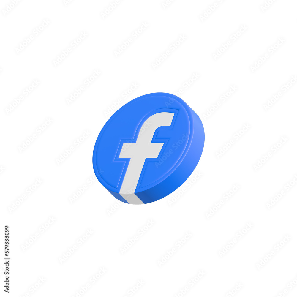 Facebook logo isolated with transparent background, cut out icon ...