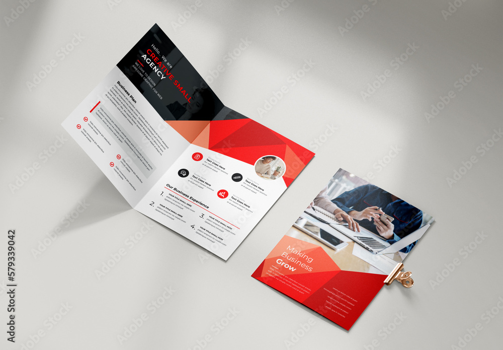 Bifold Brochure Design Layout Stock Template | Adobe Stock