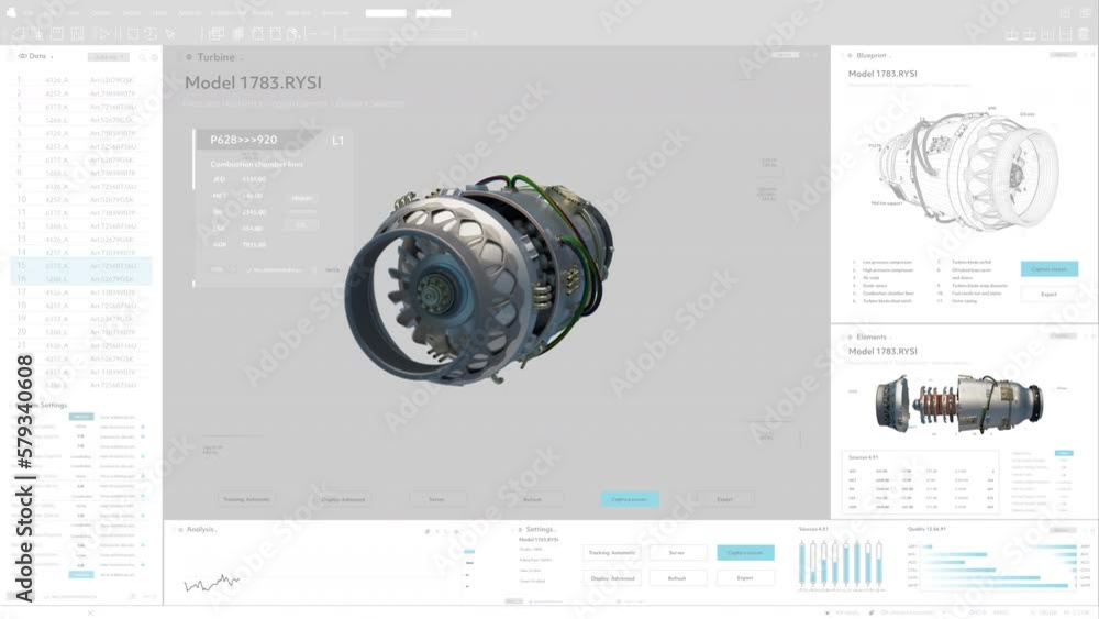 Computer CAD Software Mock-up Showing Design of Industrial Sustainable ...