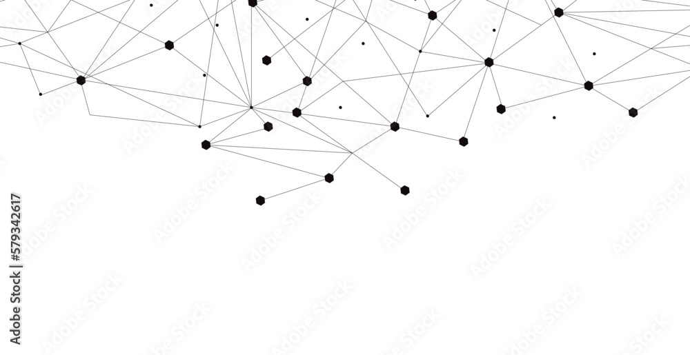 Black network. Abstract connection on white background. Network ...