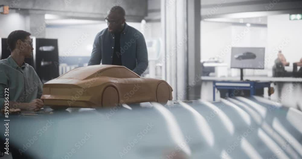 Female Using a Digital Pen to Draw a Vehicle Sketch on a Tablet ...