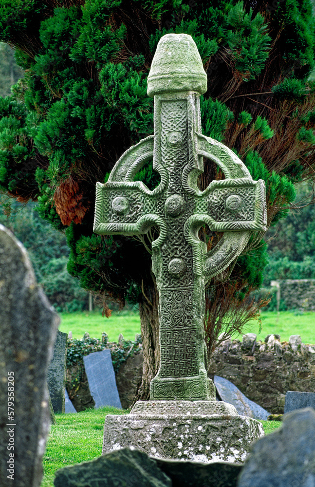 The North Cross, one of the 2 Ahenny Celtic high crosses in monastic ...