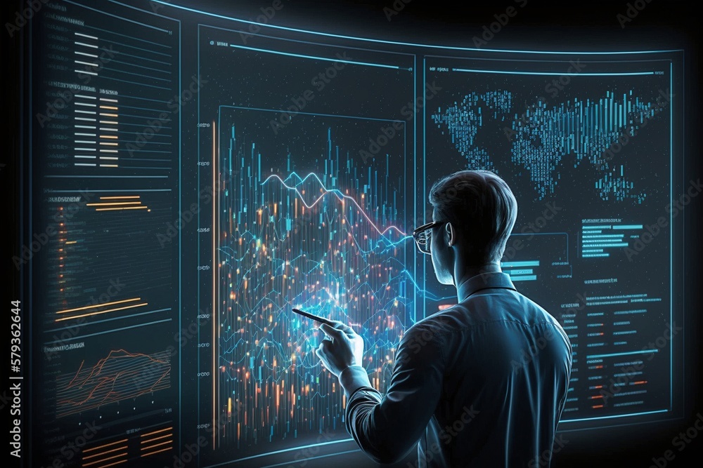 Big Data Technology and Data Science Analysis Concept, Ai Generated ...