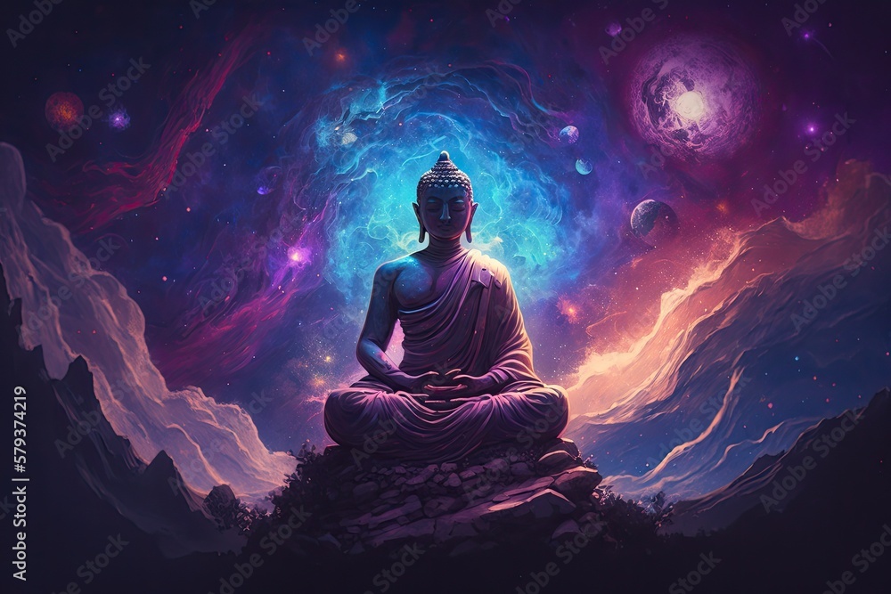 Insight, or Enlightenment, in Buddhism Against a backdrop of a deep ...