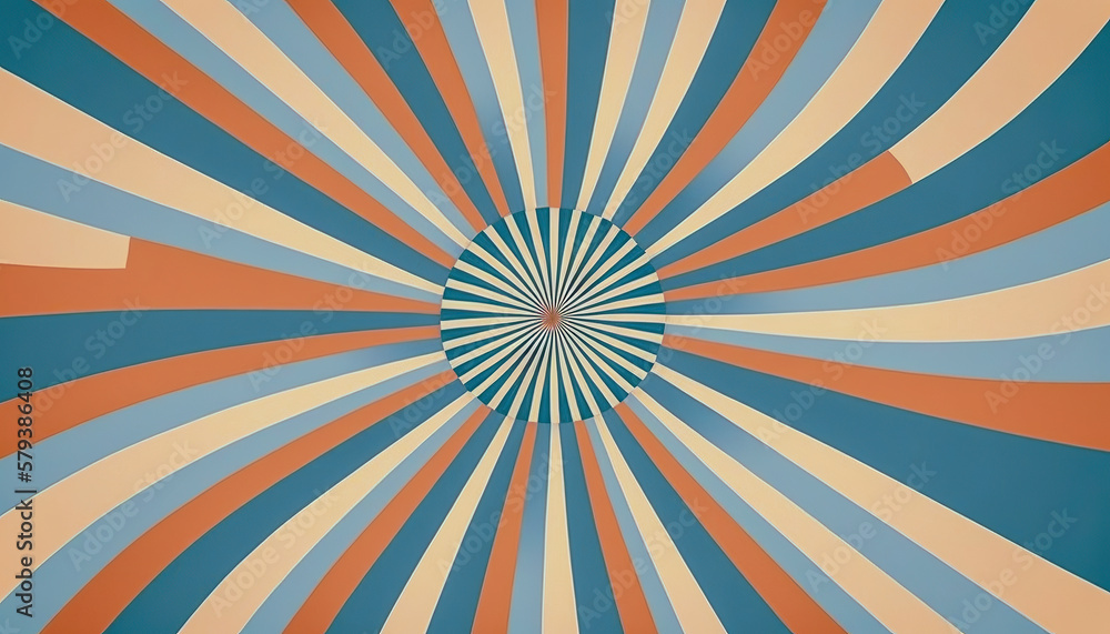 Starburst sunburst background pattern in blue vintage color palette ...