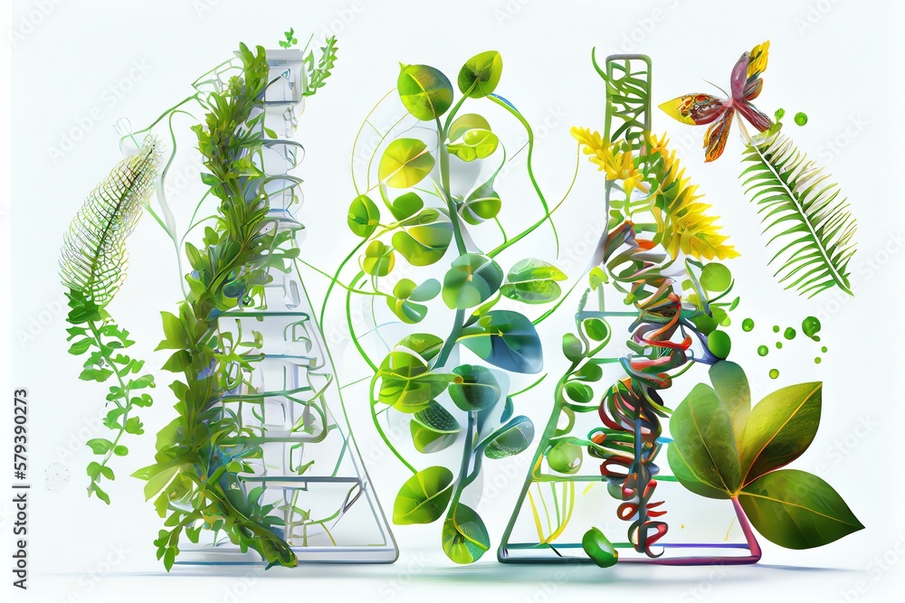 Biology laboratory nature and science, plant and environmental study ...