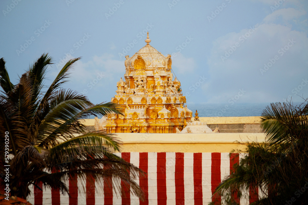 Kumari Amman temple. The holy temple is 3000 years ancient and is ...