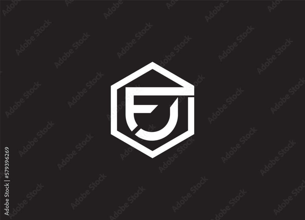 Alphabet letters monogram FU logo design Stock Vector | Adobe Stock