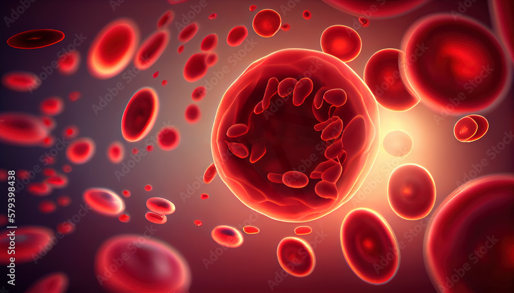 blood plasma cells under microscope Stock Illustration | Adobe Stock