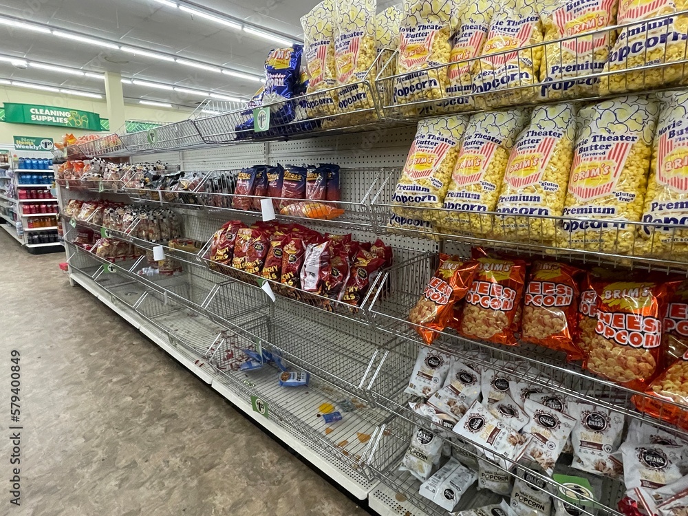 Dollar Tree retail store interior bag chip section Stock Photo | Adobe ...