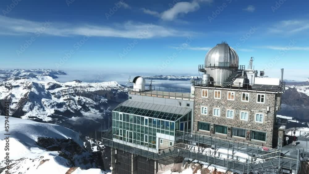 Video Stock Aerial panorama view of the Sphinx Observatory on ...