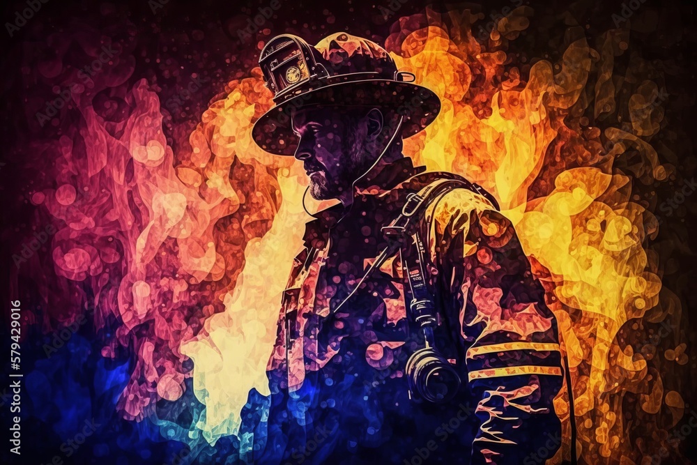 Animated firefighting: Meet the colorful cartoon fireman - Generative ...