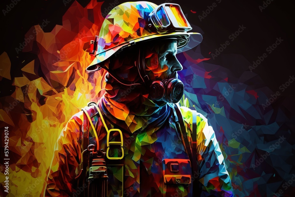 Meet the firefighting hero in vibrant cartoon form - Generative AI ...
