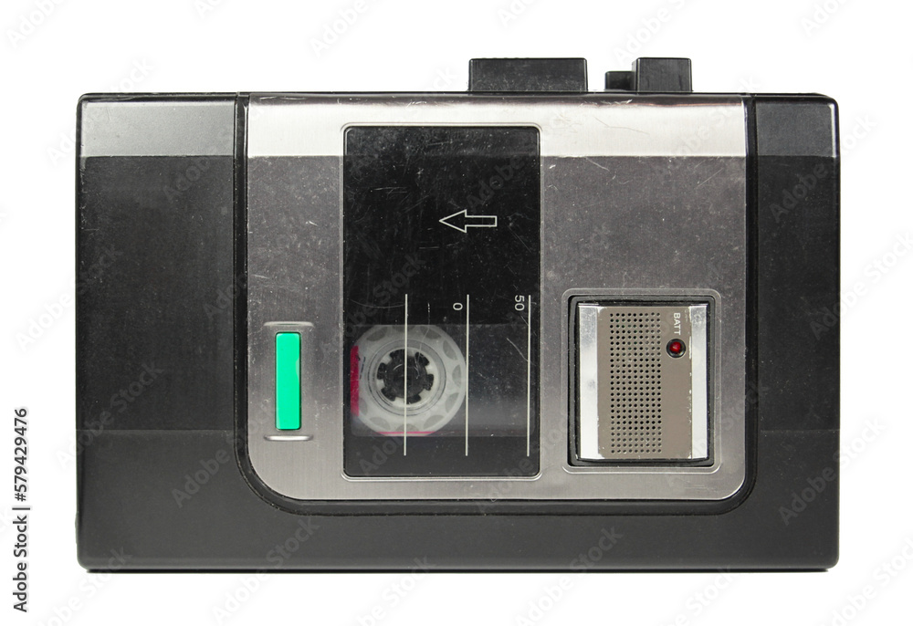 Vintage late 80s early 90s portable audio cassette tape player recorder ...