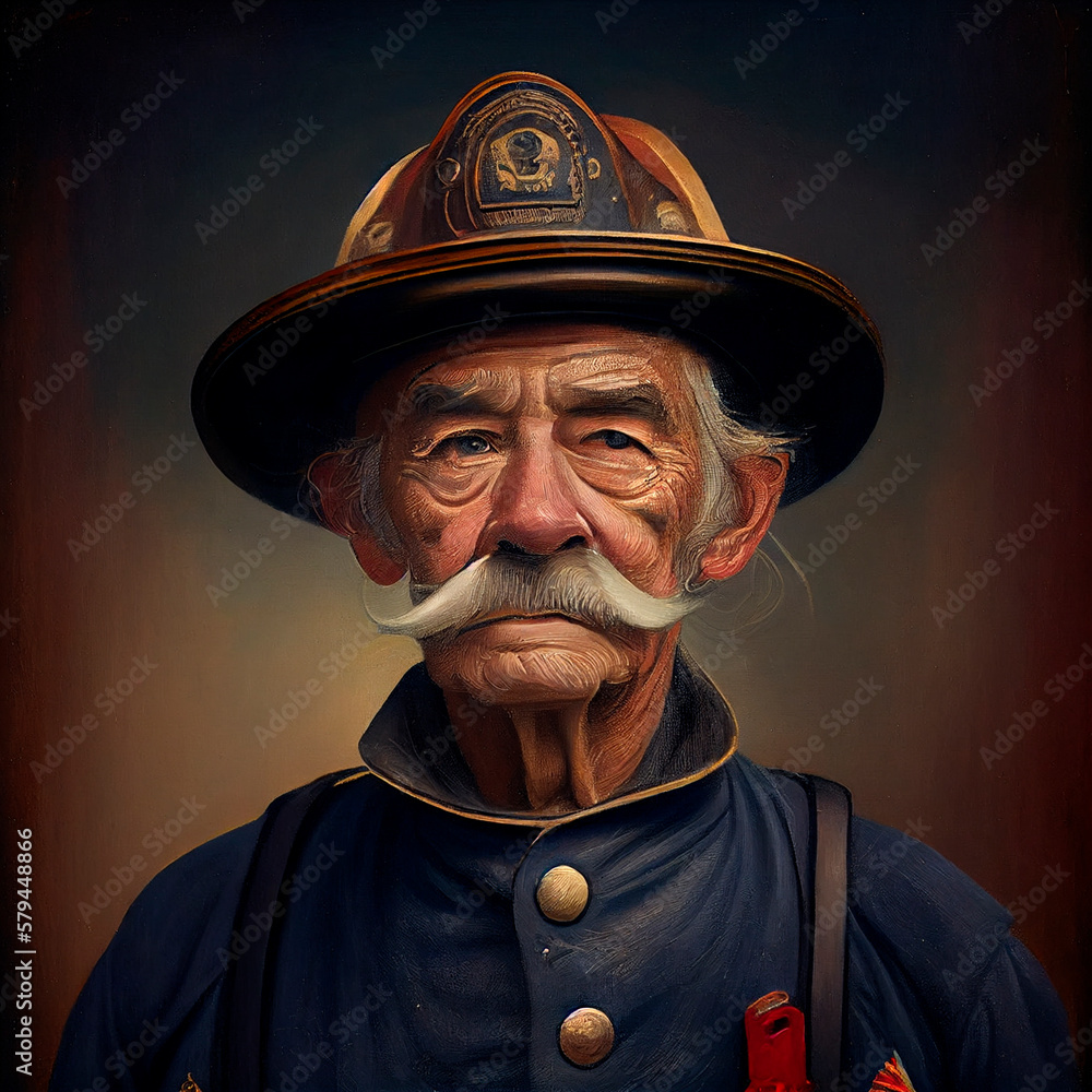 Image created with artificial intelligence simulating an oil painting ...