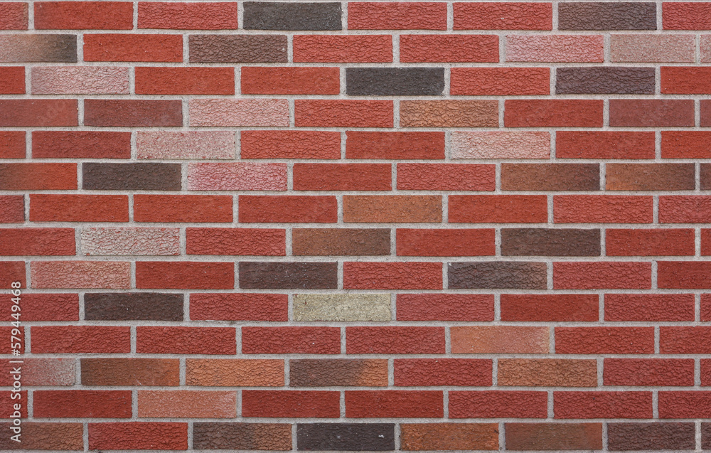 Plain Old Brick wall background with varying brick shades Stock Photo ...