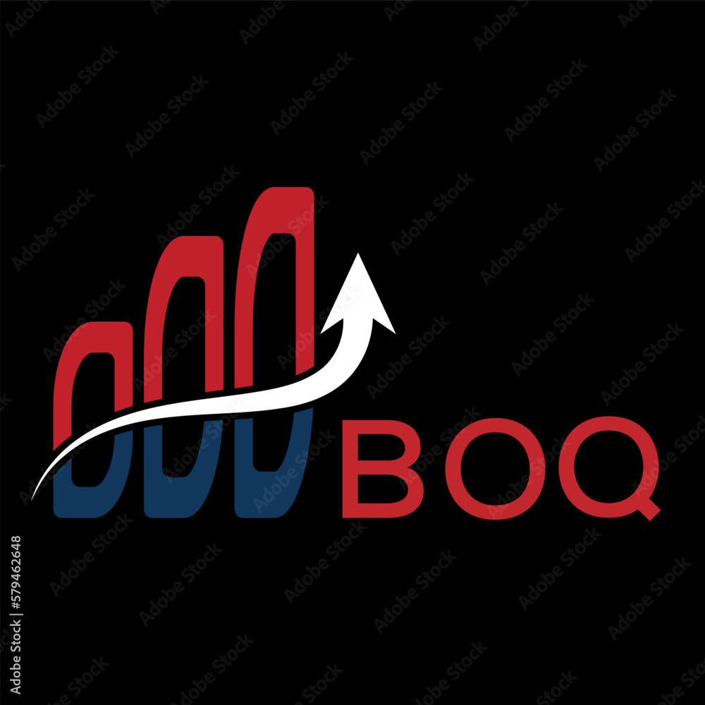 BOQ letter logo.BOQ Red and Blue Shield Emblem Logo Template.BOQ ...