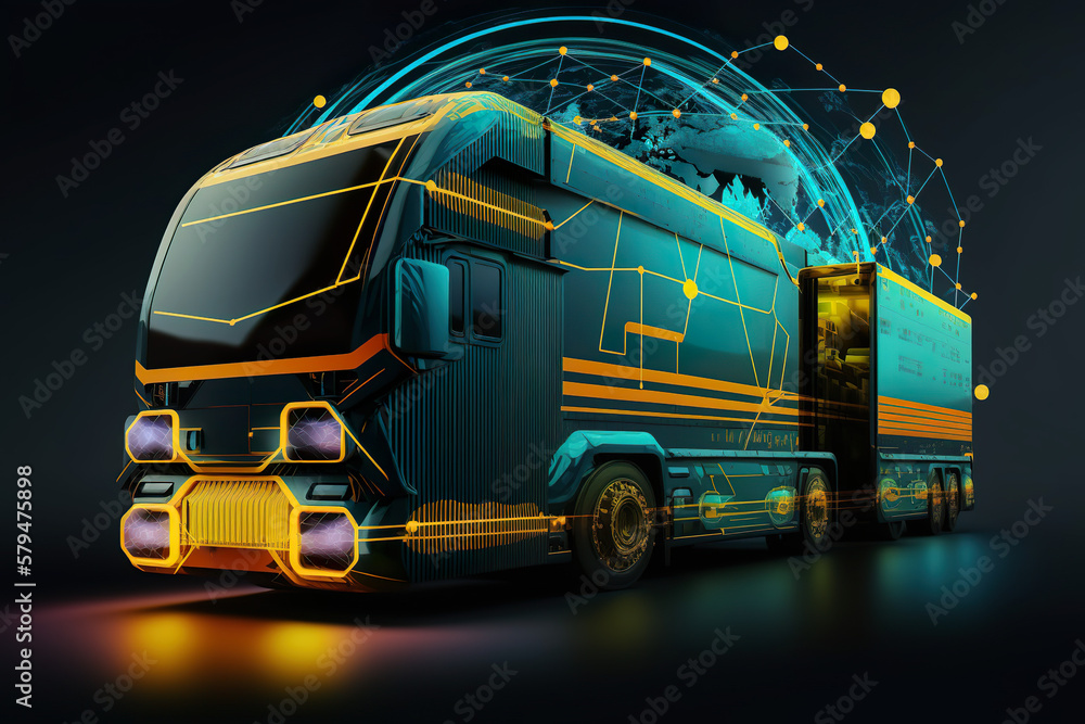 Transport vehicles of the future by rail, air and road. Shipping plans ...