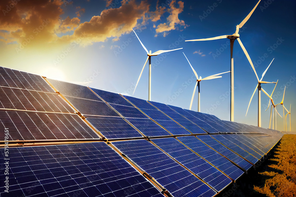 Eco-Friendly Power Production with Wind Turbines and Solar Panels ...
