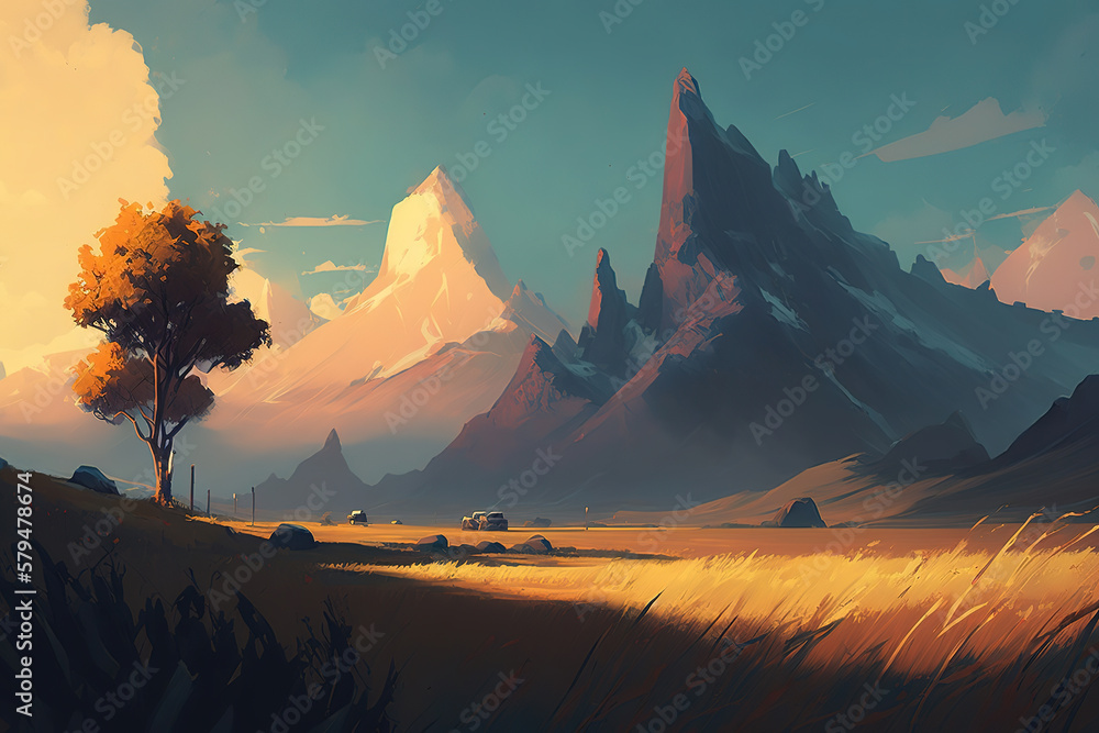 Adobe Illustrator Landscape Drawings