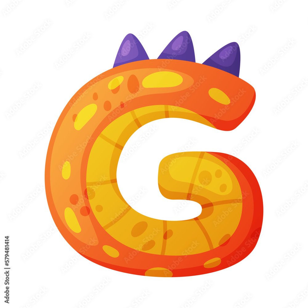 G consonant letter dino font. Dinosaur alphabet, cute dino effect ...