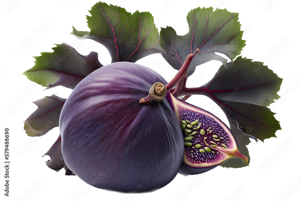 isolated deep purple, vibrant purple, figs, summer, mission figs ...