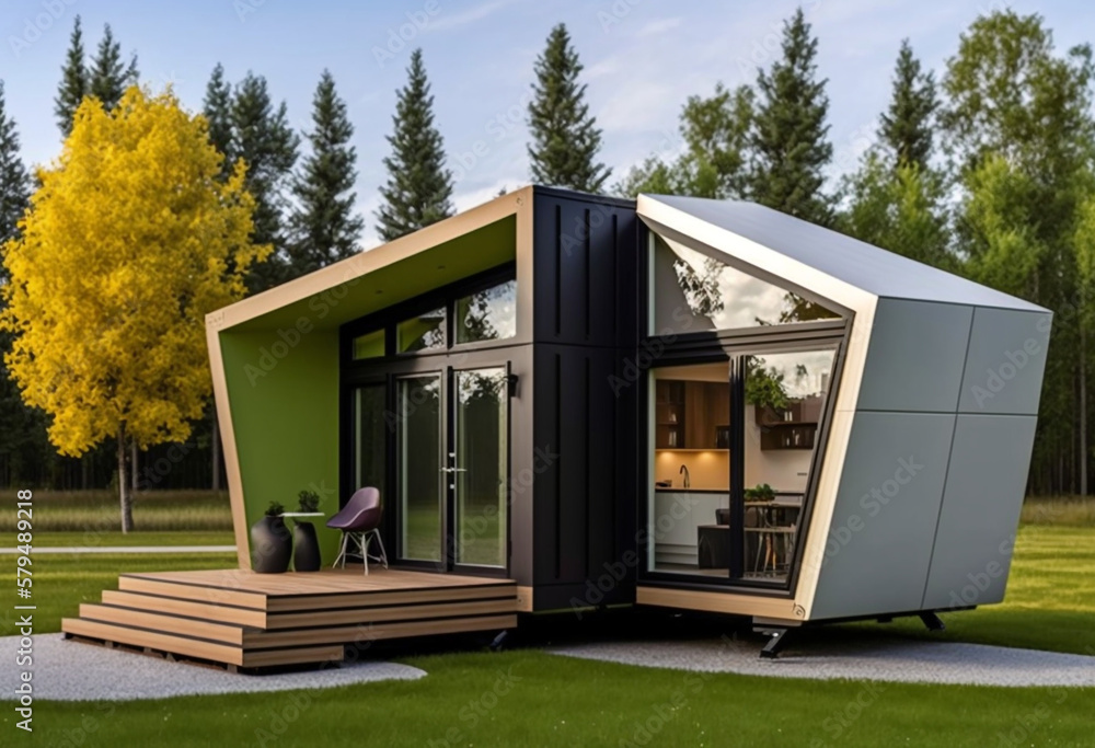 Modern Tiny Home Designs: AI-Generated Renderings of Eco-Friendly ...