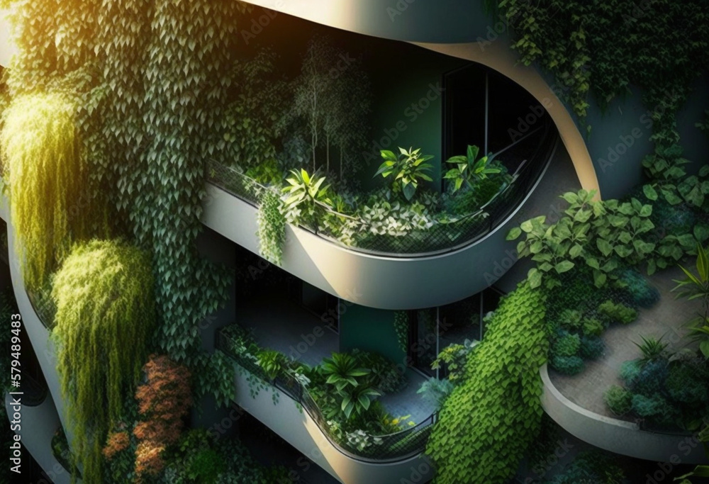 Ai-Generated Render of a Modern, Sustainable, Eco-Friendly Vertical ...