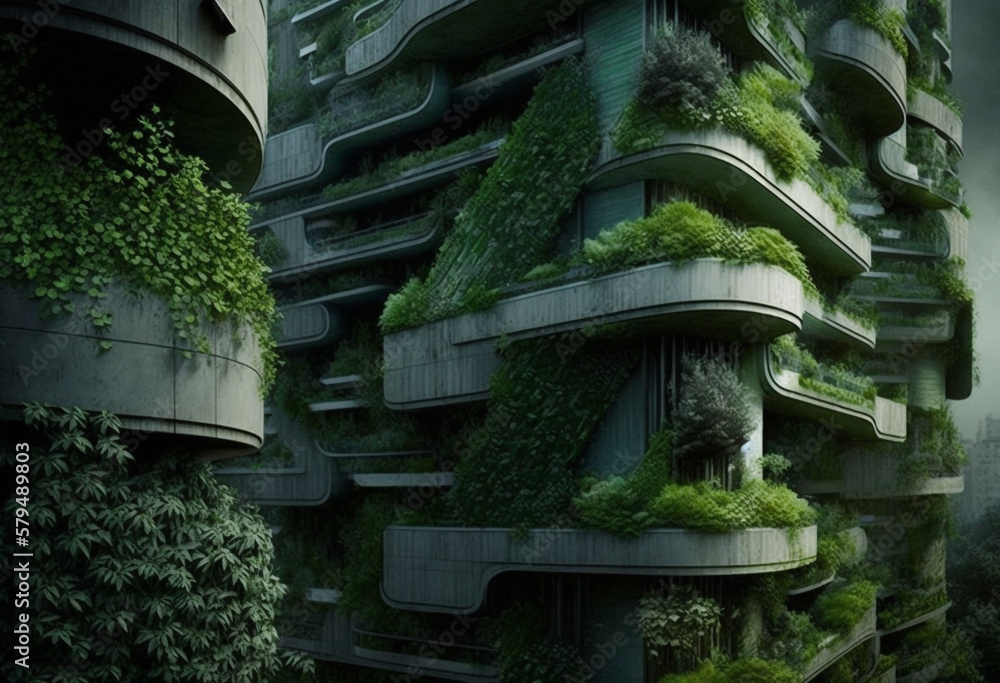 Ai-Generated Render of a Modern, Sustainable, Eco-Friendly Vertical ...
