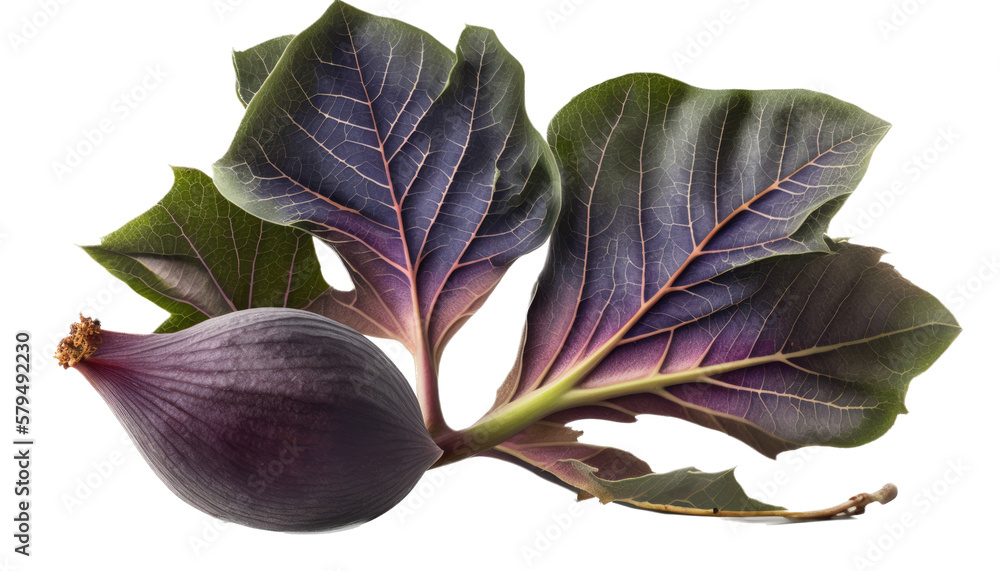 describe deep purple figs, with leaves, summer, mission figs ...