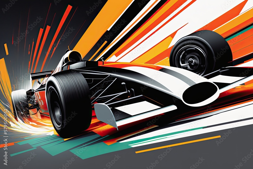 Illustration of stylized cars with bold colors – Art Created with ...