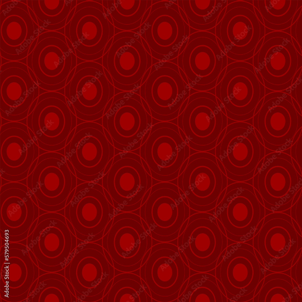 Red background with linear circles, geometric pattern of circles ...
