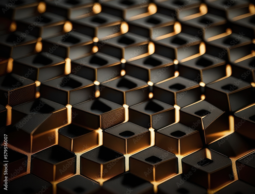 3D Futuristic cubes background Abstract geometric mosaic Square tiles ...