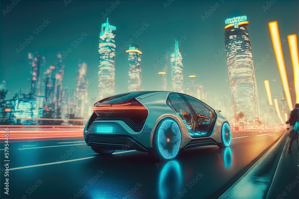 Ilustração do Stock: Autonomous driving in the Future of urban car ...