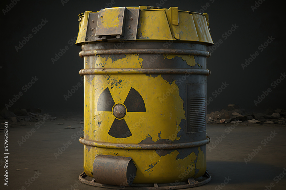 ภาพประกอบสต็อก Radioactive waste, concept of Nuclear pollution and ...