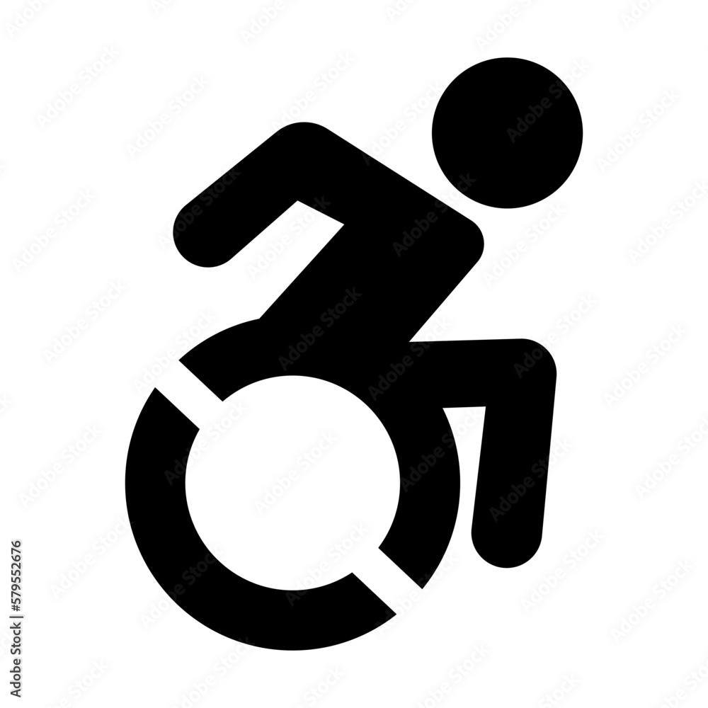 wheelchair handicapped icon. symbol of world disability day, World ...