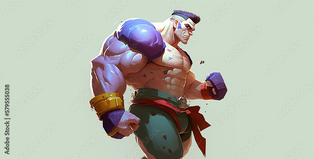 a lateral view of a fight video game character hd wallpaper Stock ...