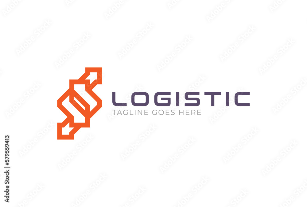 Abstract Initial S Logistic Logo, letter S and arrow combination ...