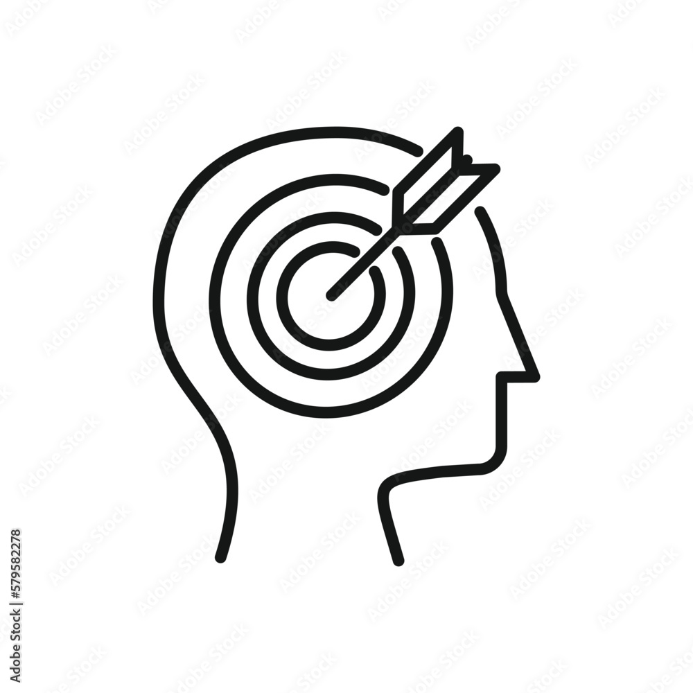 Editable Icon of Focus Target, Vector illustration isolated on white ...